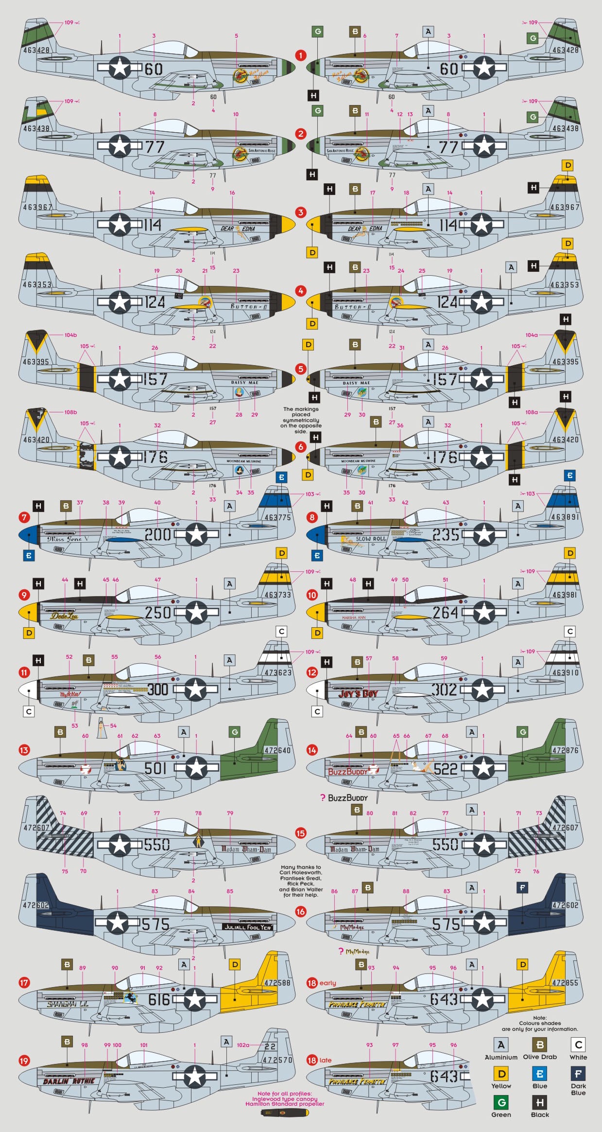 Decal Review: DKdecals P-51D Mustang Very Long Range P-51 Units Iwo ...